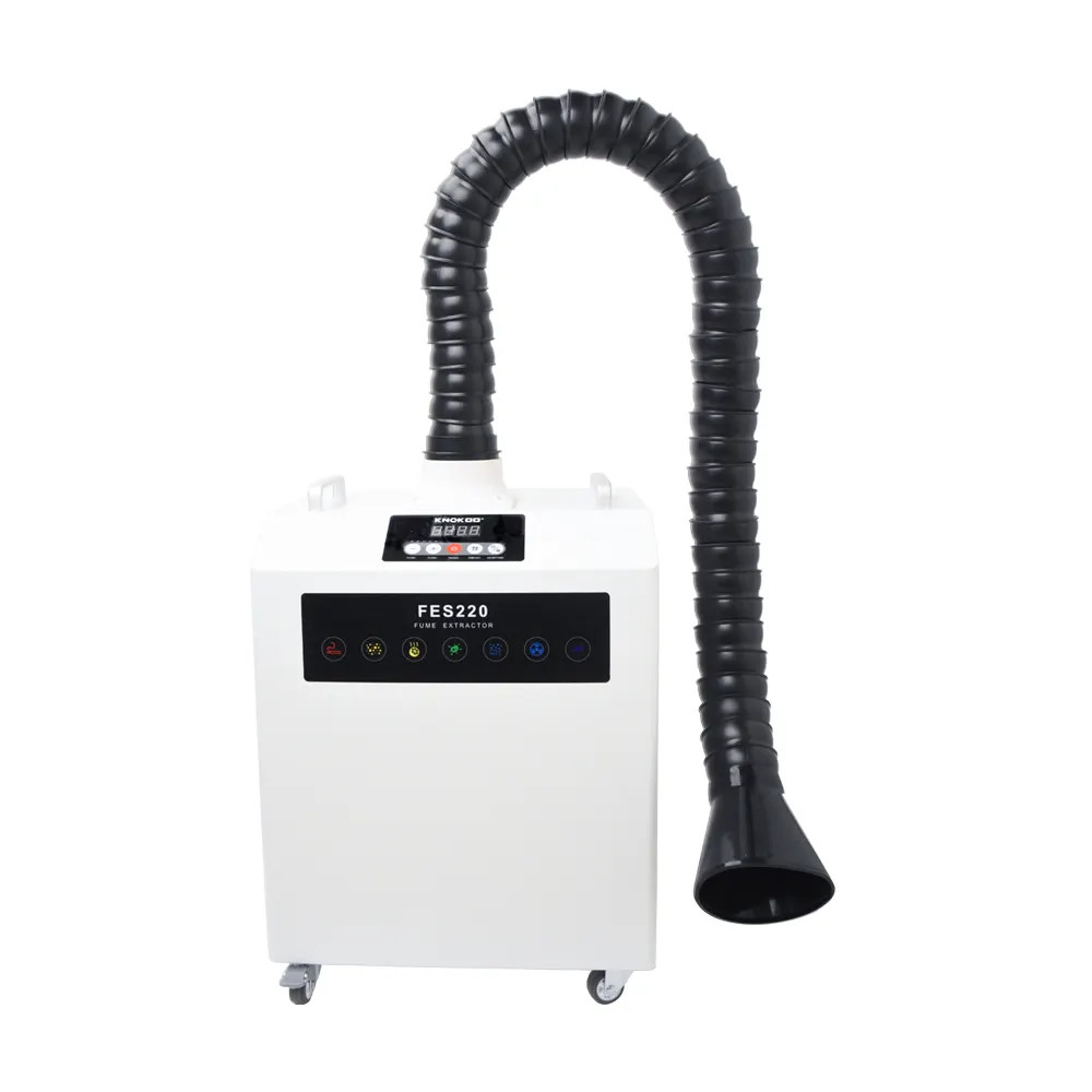 KNOKOO FES220 Mobile Lab Fume Extractor 220W High Power Smoke Purifier ...
