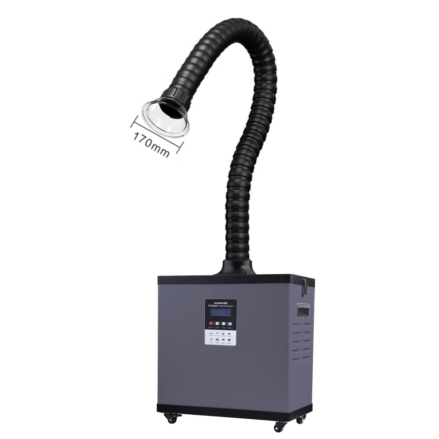 FES200 210W Solder Smoke Extractor Portable Welding Fume Extractor Black