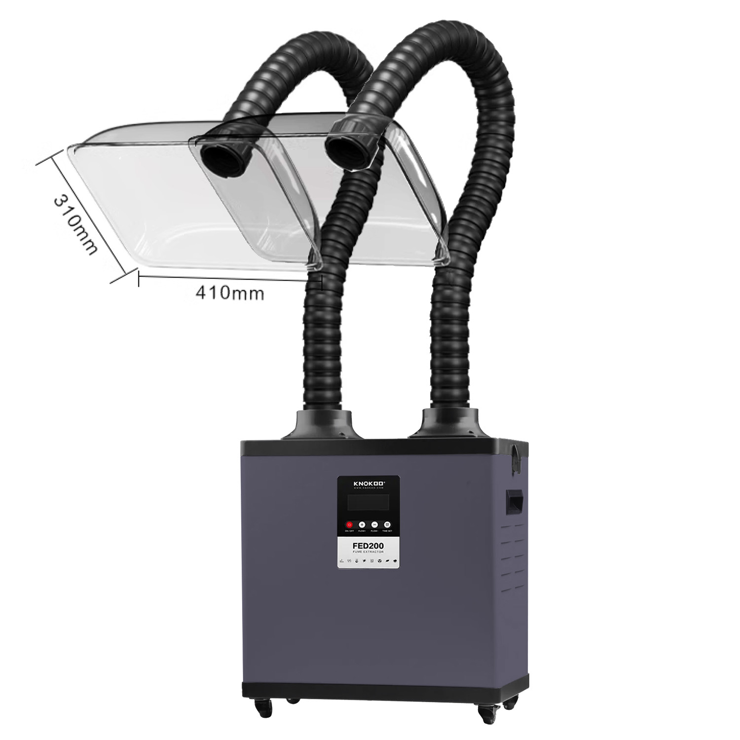 Double Channel Moxibustion Fume Extractor FED200 Black Mobile Fume ...