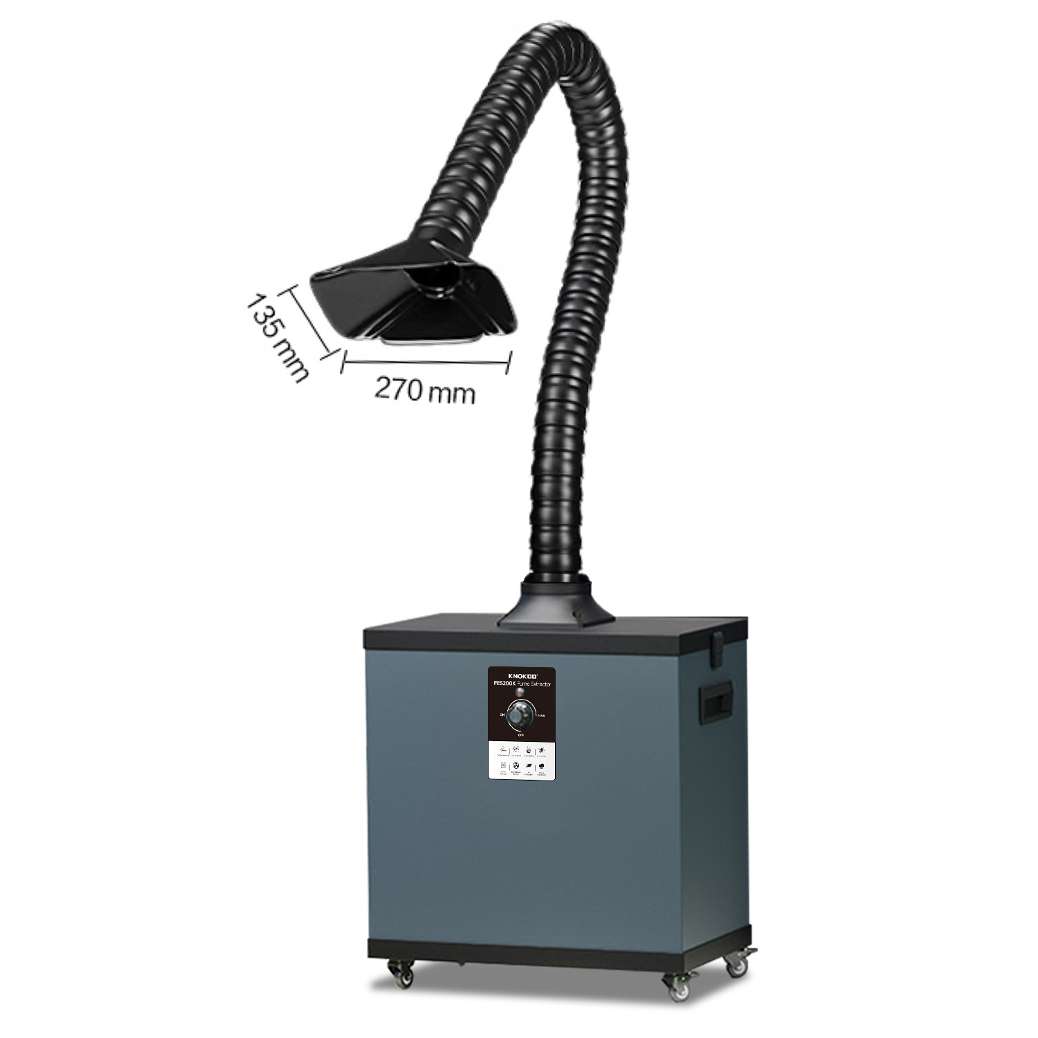 Gray Industrial Laser Fume Extractor For Laser Cutter / Engraving